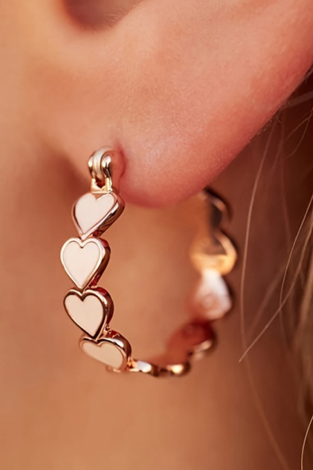 Heart Shape Small Hook Earrings | Threaded Pear
