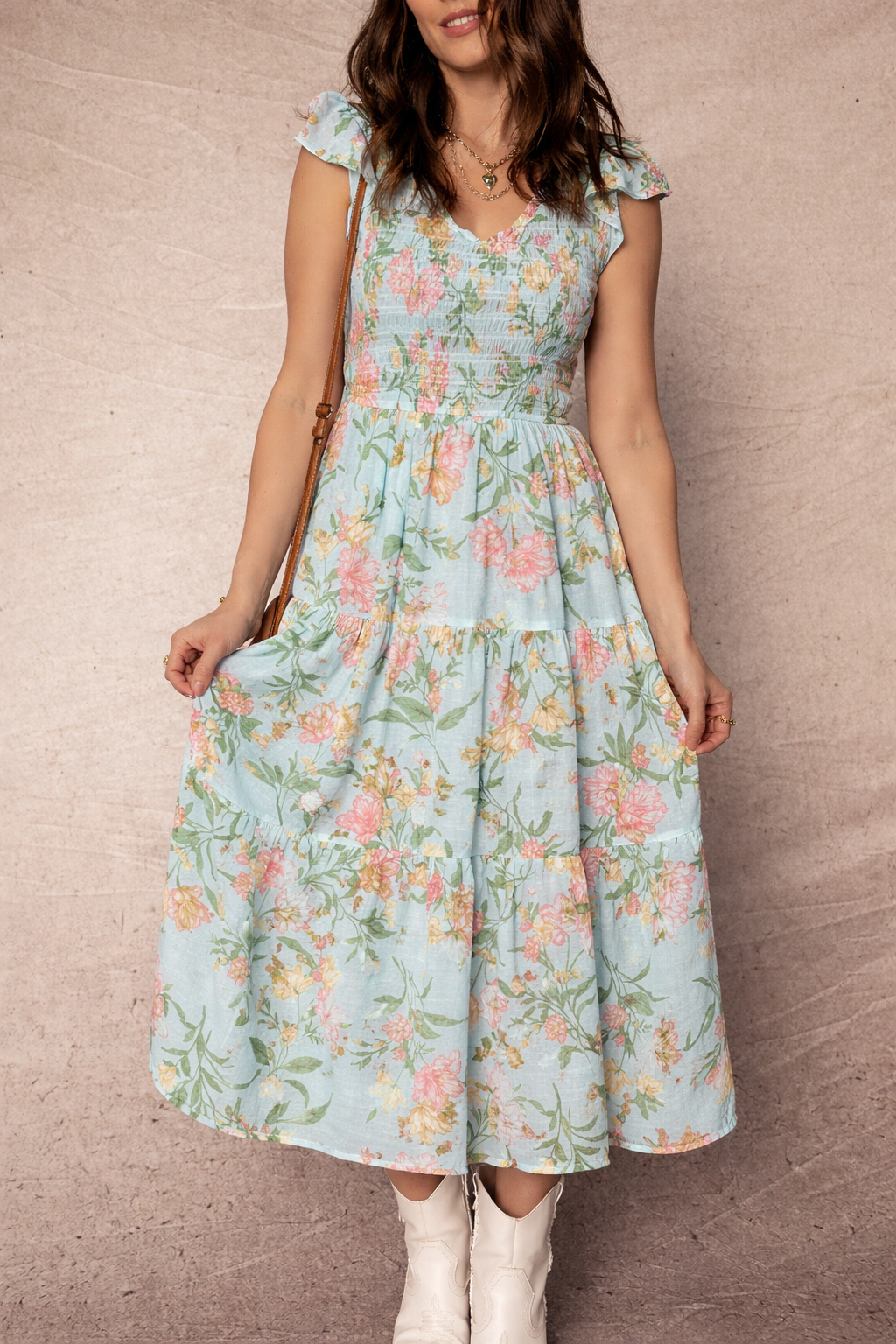 Alejandra Tiered Floral Maxi Dress | Threaded Pear